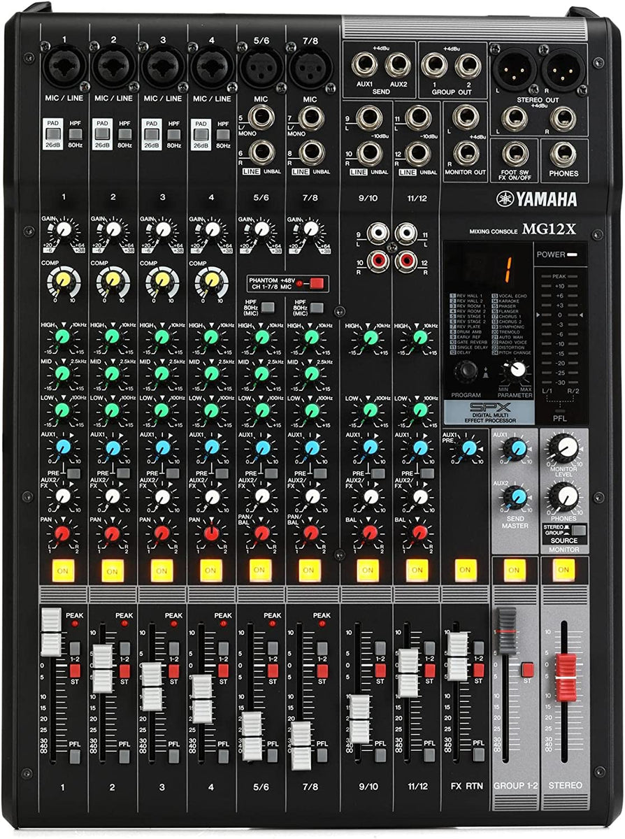 Yamaha MG12X CV 12-channel Stereo Mixer Singapore – Musicshop