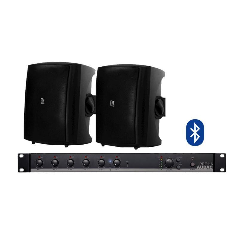 Audac Classroom Speaker System w/ LX503 Wall speakers and Bluetooth ...